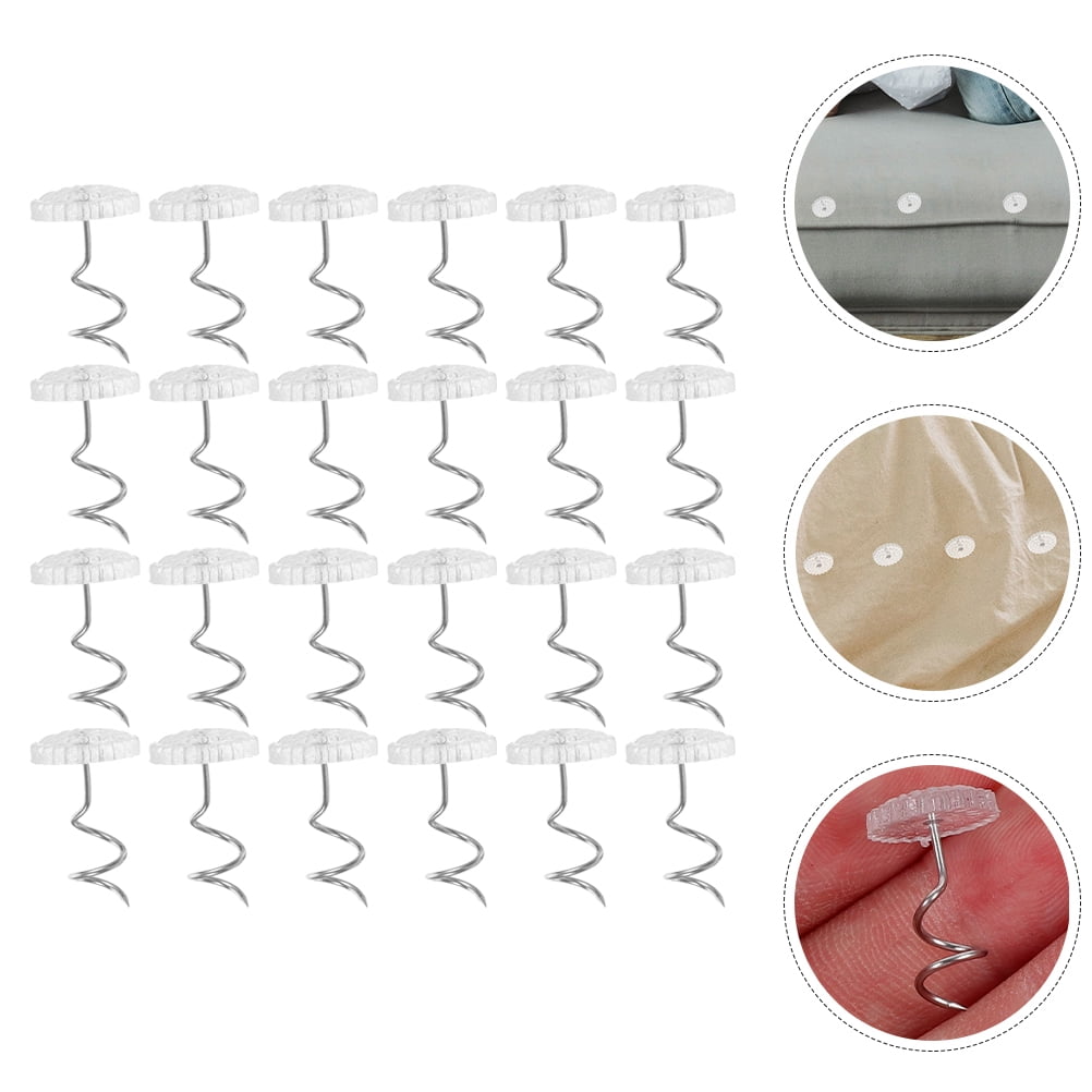 HOMEMAXS 50pcs Spiral Decorative Iron and Plastic Furniture Tacks for ...