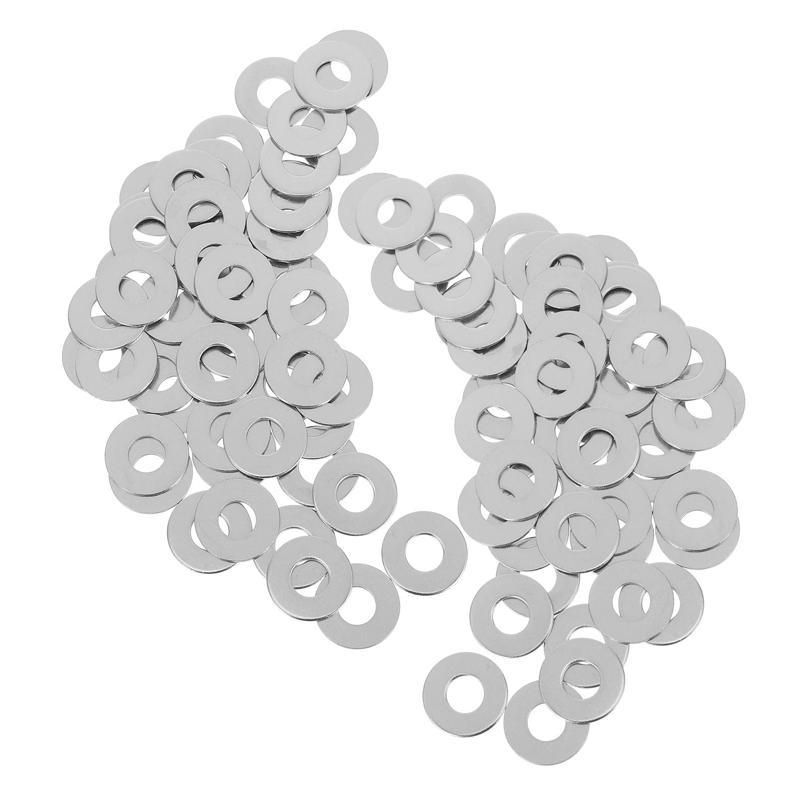 HOMEMAXS 50pcs Stainless Steel Flat Washers Round Metal Flat Washer ...