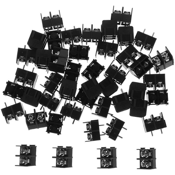 HOMEMAXS 50pcs Terminal Block 2 Connector Pcb Mount Block Wire Terminal ...