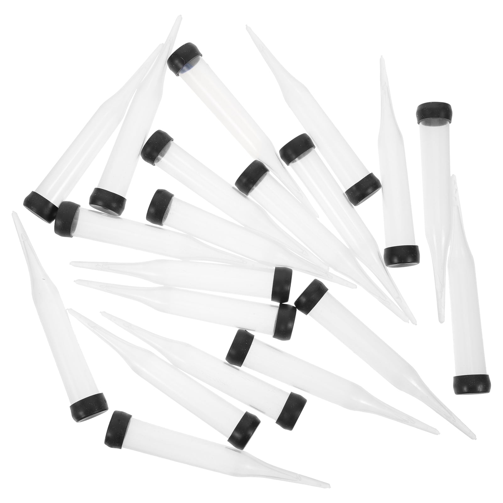 HOMEMAXS 50pcs Transparent Plastic Water Tubes for Flowers with Lids ...
