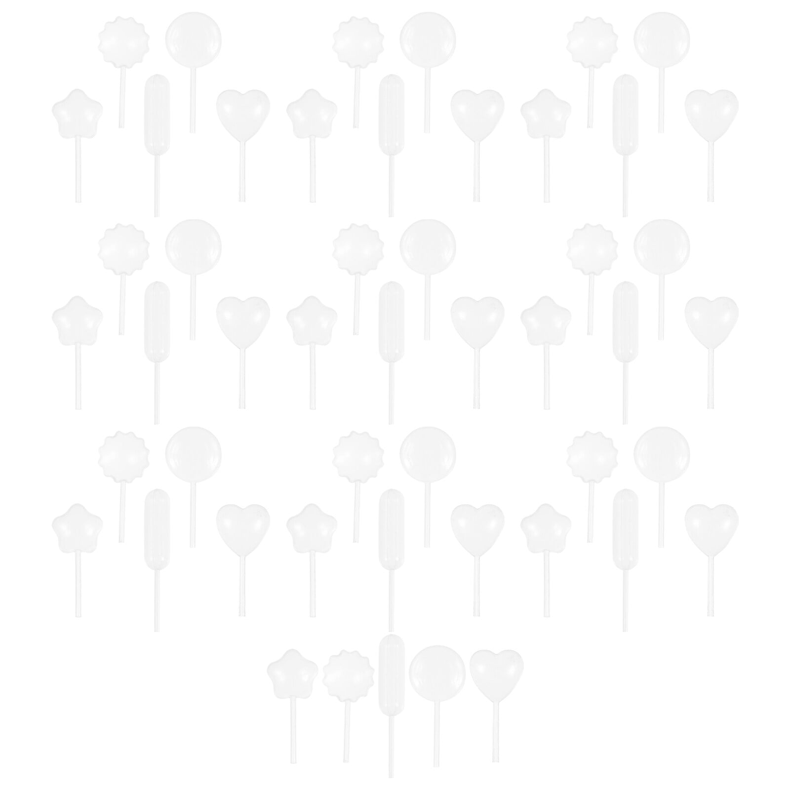 50pcs White Plastic Jam Droppers Lightweight Pipettes for Chocolate ...