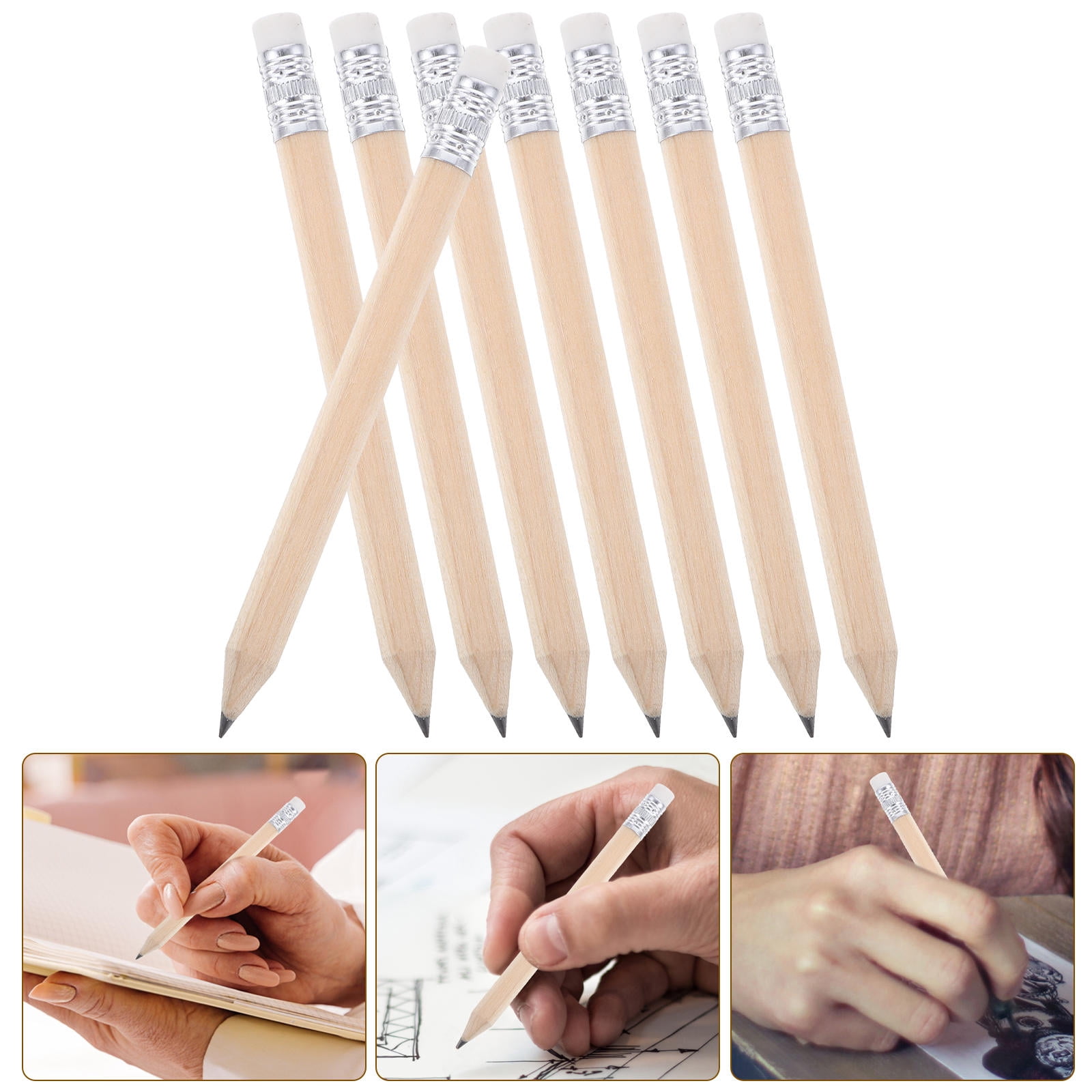 HOMEMAXS 50pcs Wooden Erasable Pencils for Writing Great Gift for ...