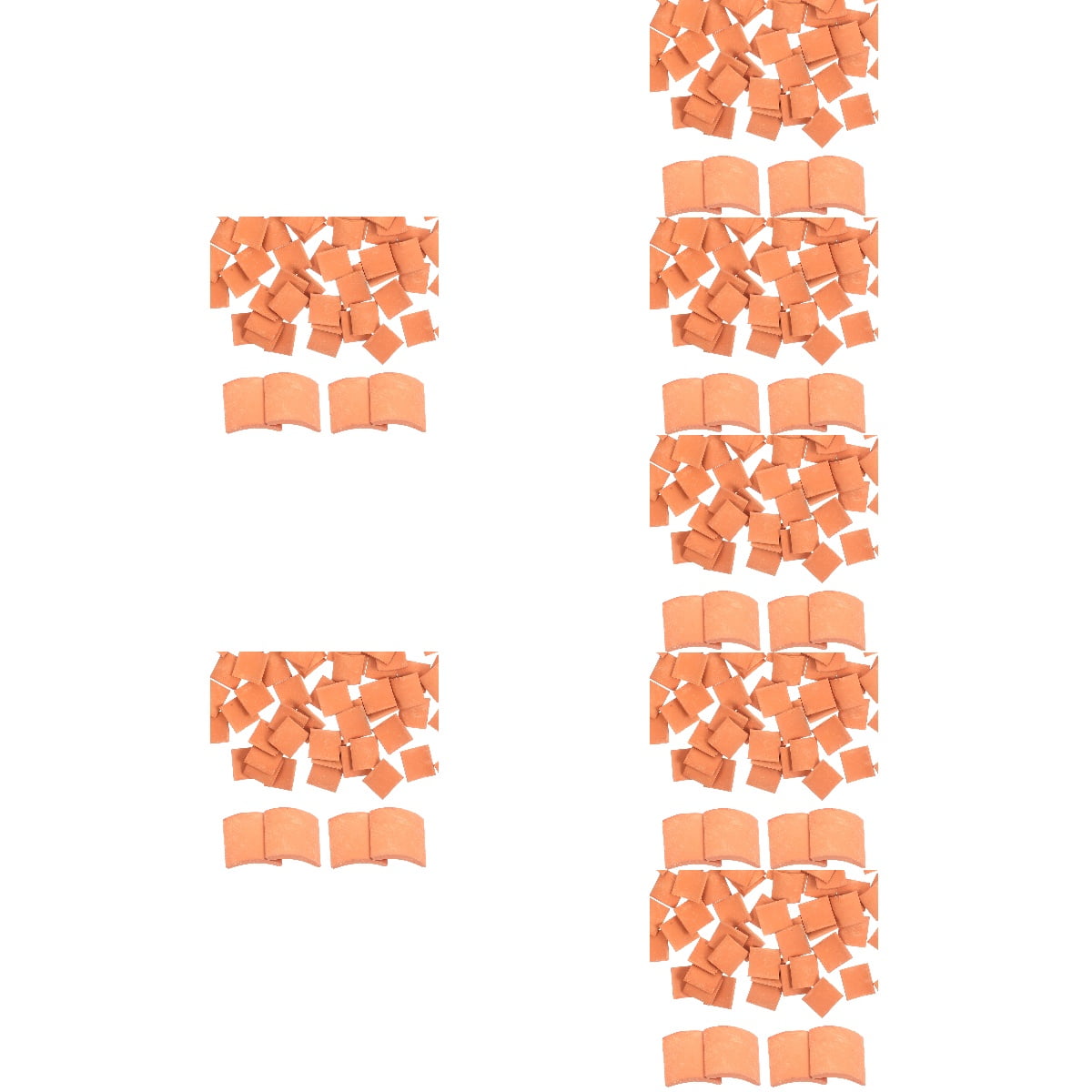 HOMEMAXS 560 pcs Mini Roof Tiles Tiny Roof Tiles Landscaping Miniature ...