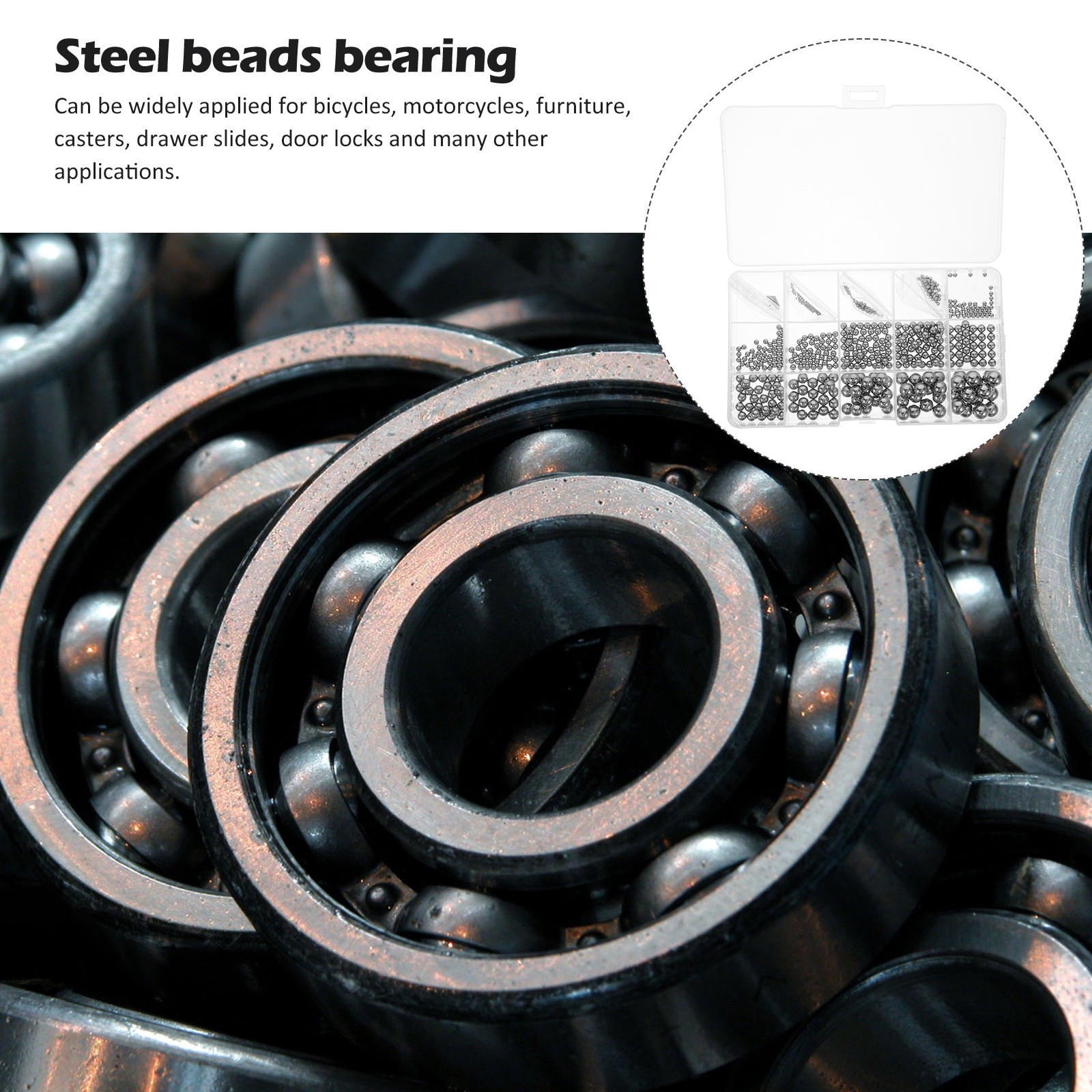 HOMEMAXS 580 Pcs Stainless Steel Ball Set 1.00X1.00X1.00CM Silver ...