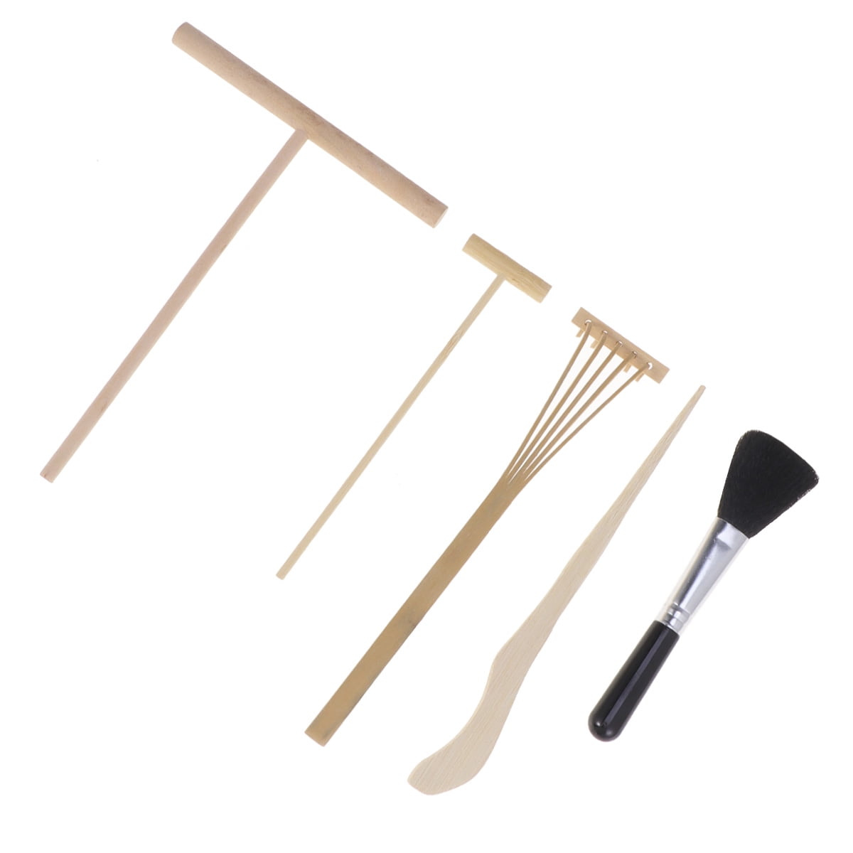 HOMEMAXS 5Pc Japanese Rake Set Mini Garden Rakes Meditation Sand ...
