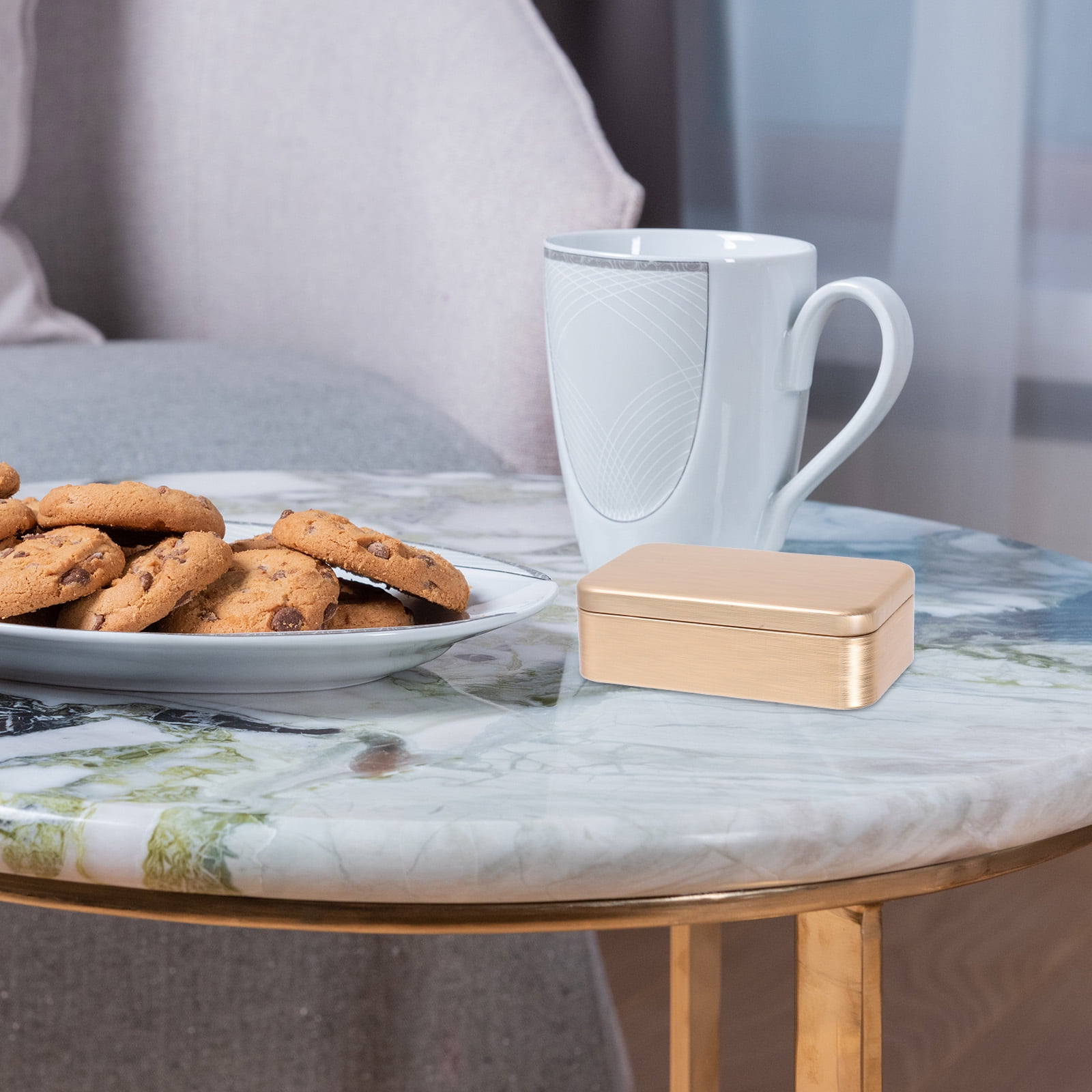 HOMEMAXS 5Pcs Tin with Lids Large Metal Tin Rectangular Tin Container ...