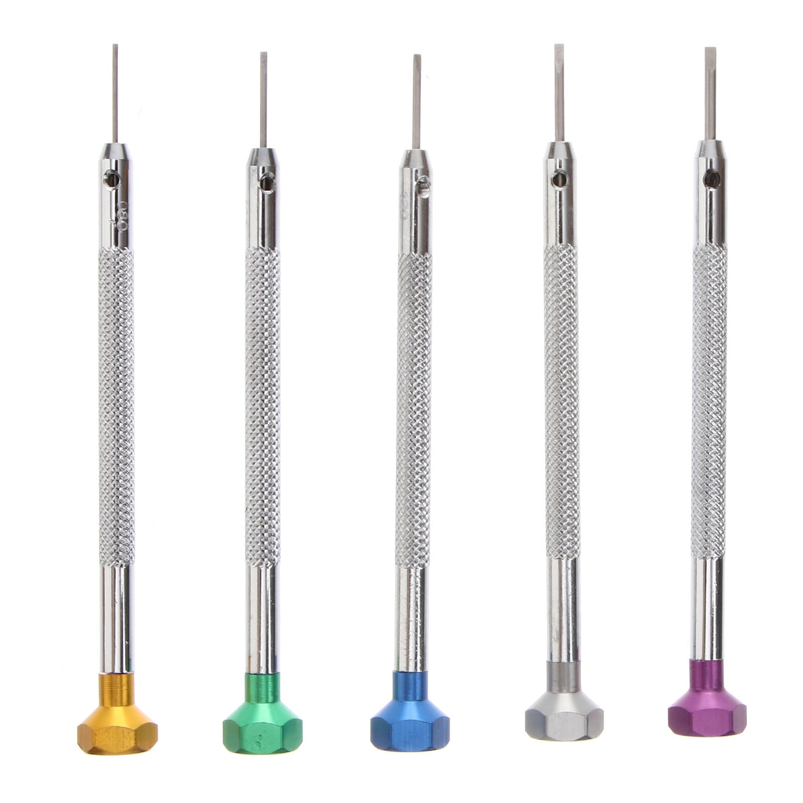 5Piece MultiSize Precision Flat Slotted Screwdriver Set for Watch and ...