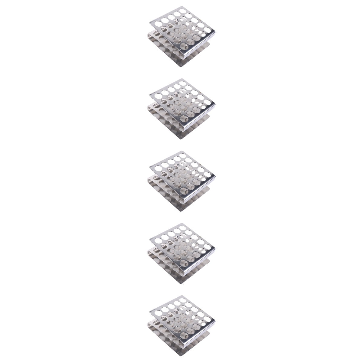HOMEMAXS 5pcs 25 Vents Tube Rack Portable Laboratory Supplies Stainless ...