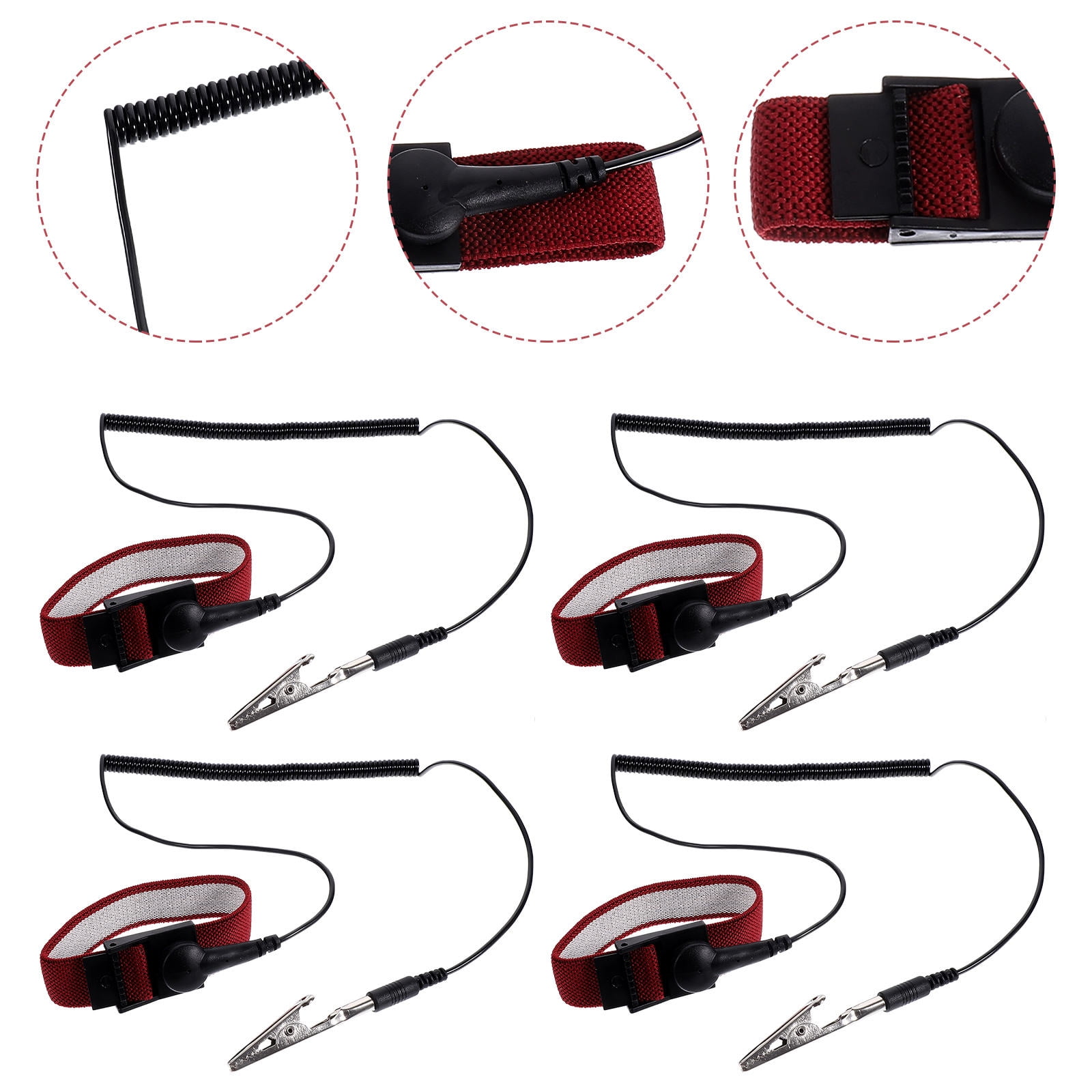 HOMEMAXS 5pcs Anti-static Wristbands Reusable ESD Wrist Bands with ...
