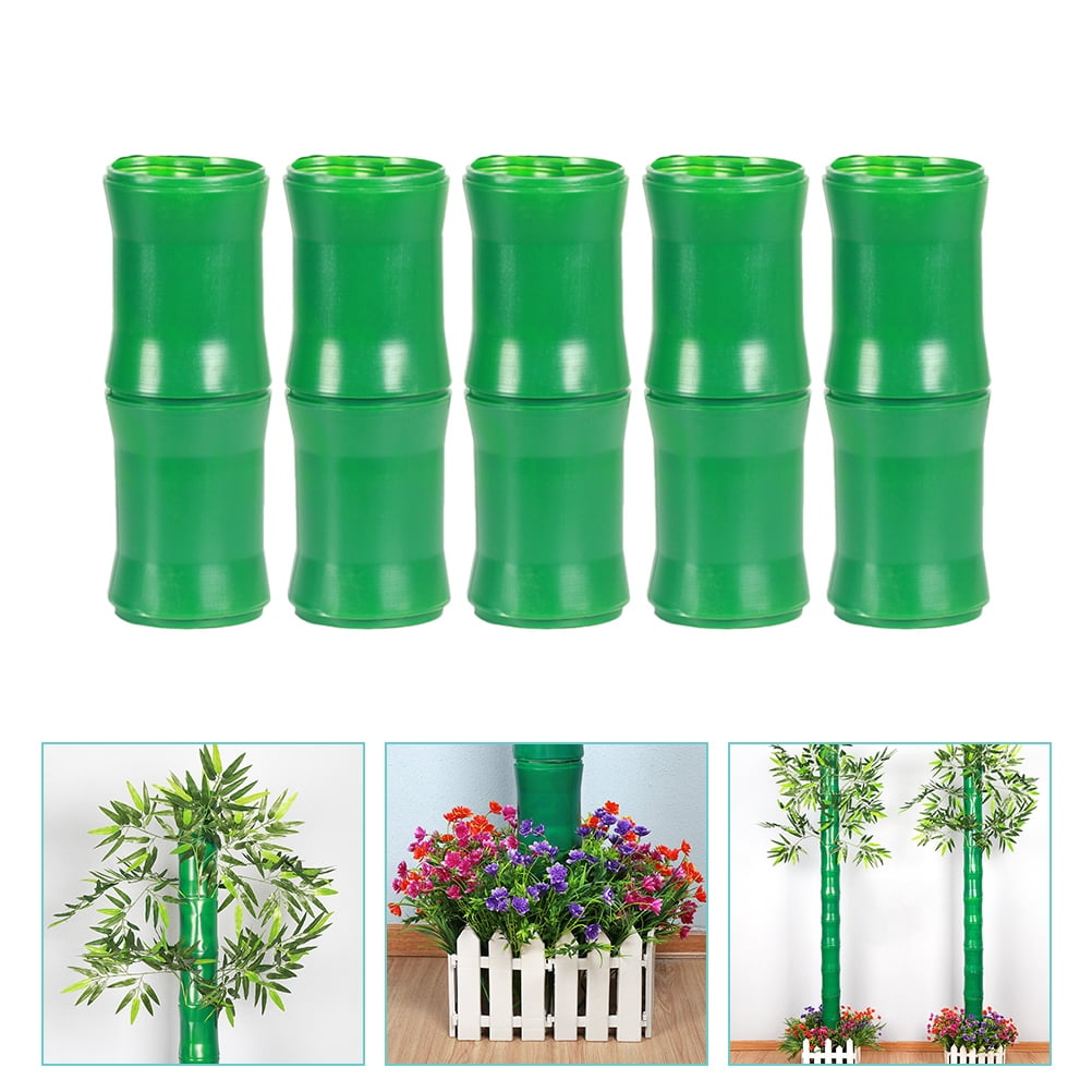 HOMEMAXS 5pcs Artificial Bamboo Tube Decorations DIY Plastic Drain ...