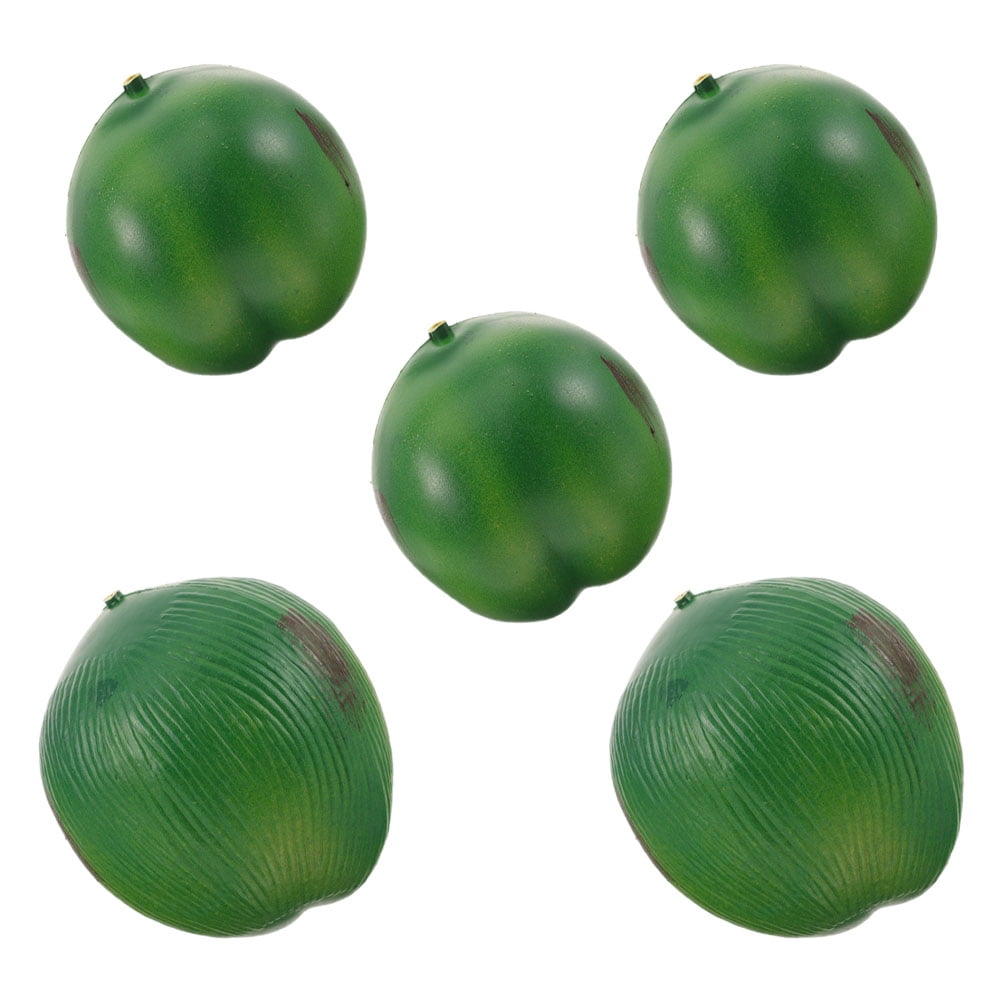 HOMEMAXS 5pcs Artificial Coconut Party Supplies Fruits Jungle ...