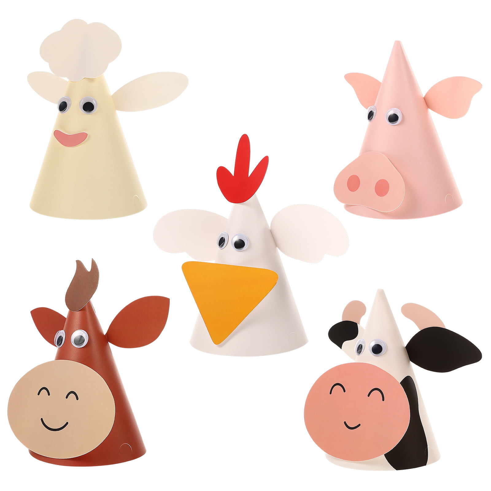 Adorable AnimalShaped Birthday Hats for Kids Made of Paper Perfect for ...