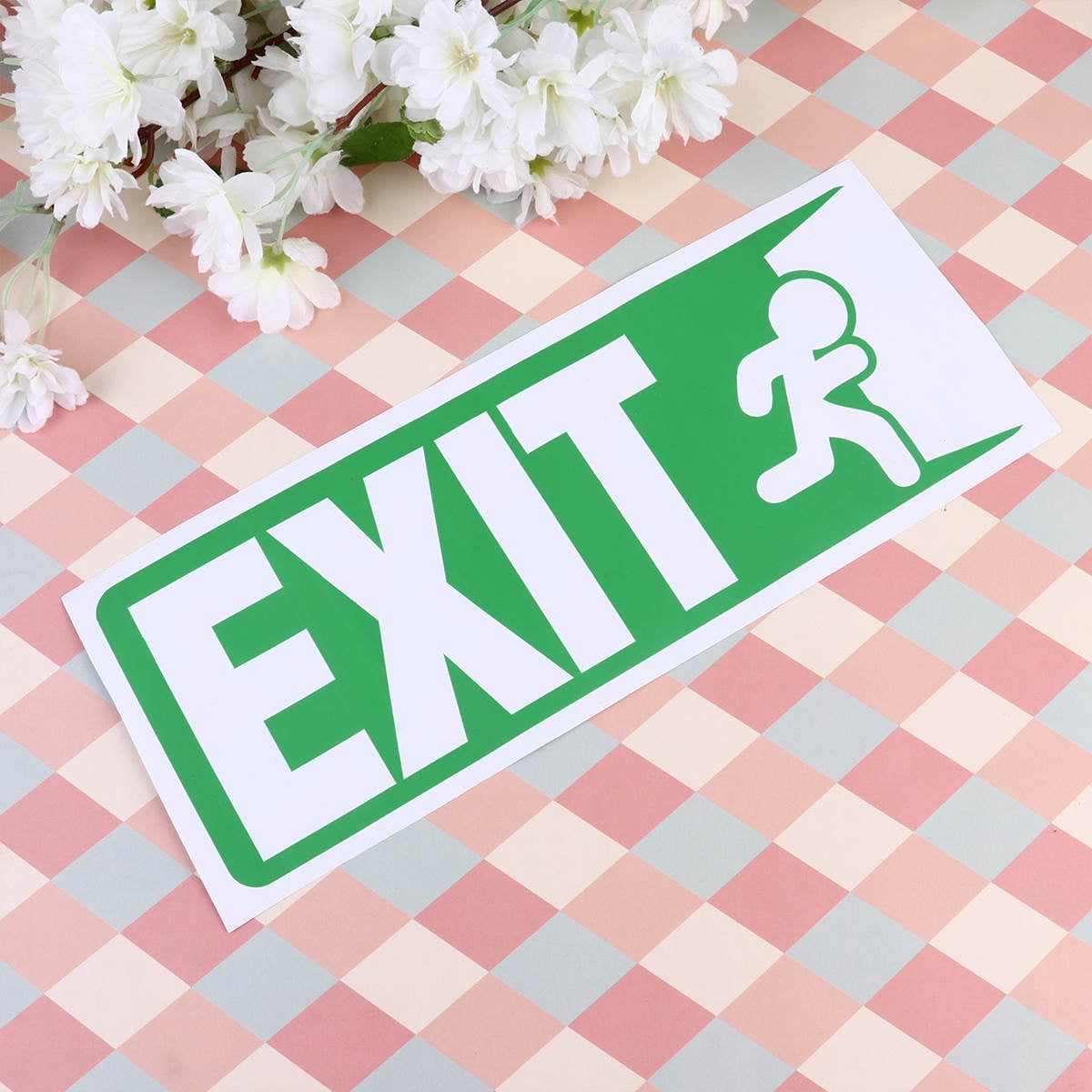 5pcs Creative Door Stickers EXIT Sign Stickers Simplicity Door Sign ...