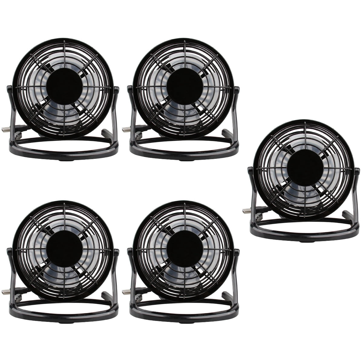 HOMEMAXS 5pcs Desktop Table Cooling Fan Quiet Mini USB Personal Fan ...