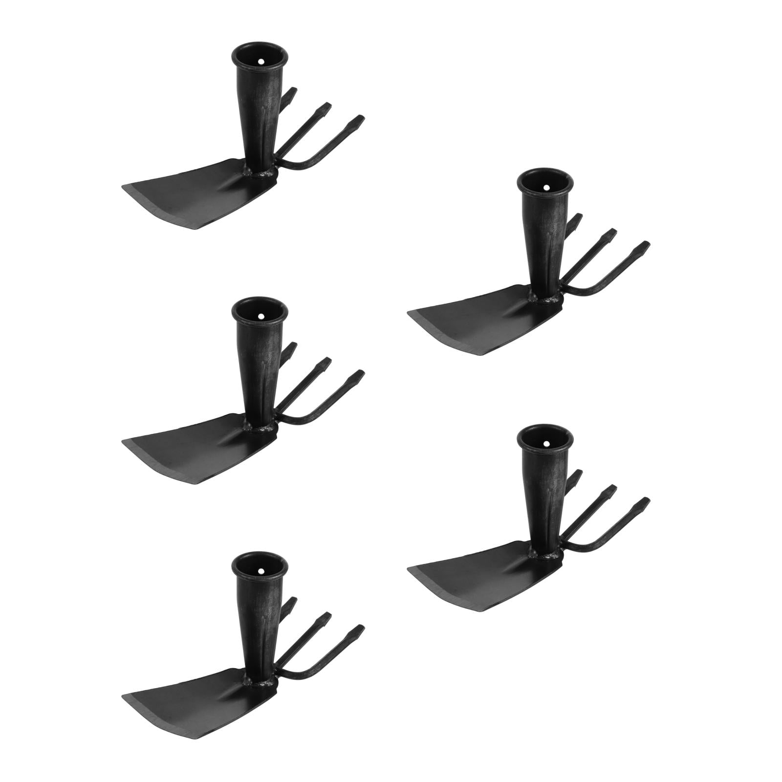HOMEMAXS 5pcs Dual Head Hand Gardening Hoe and Rake Replacement Metal ...