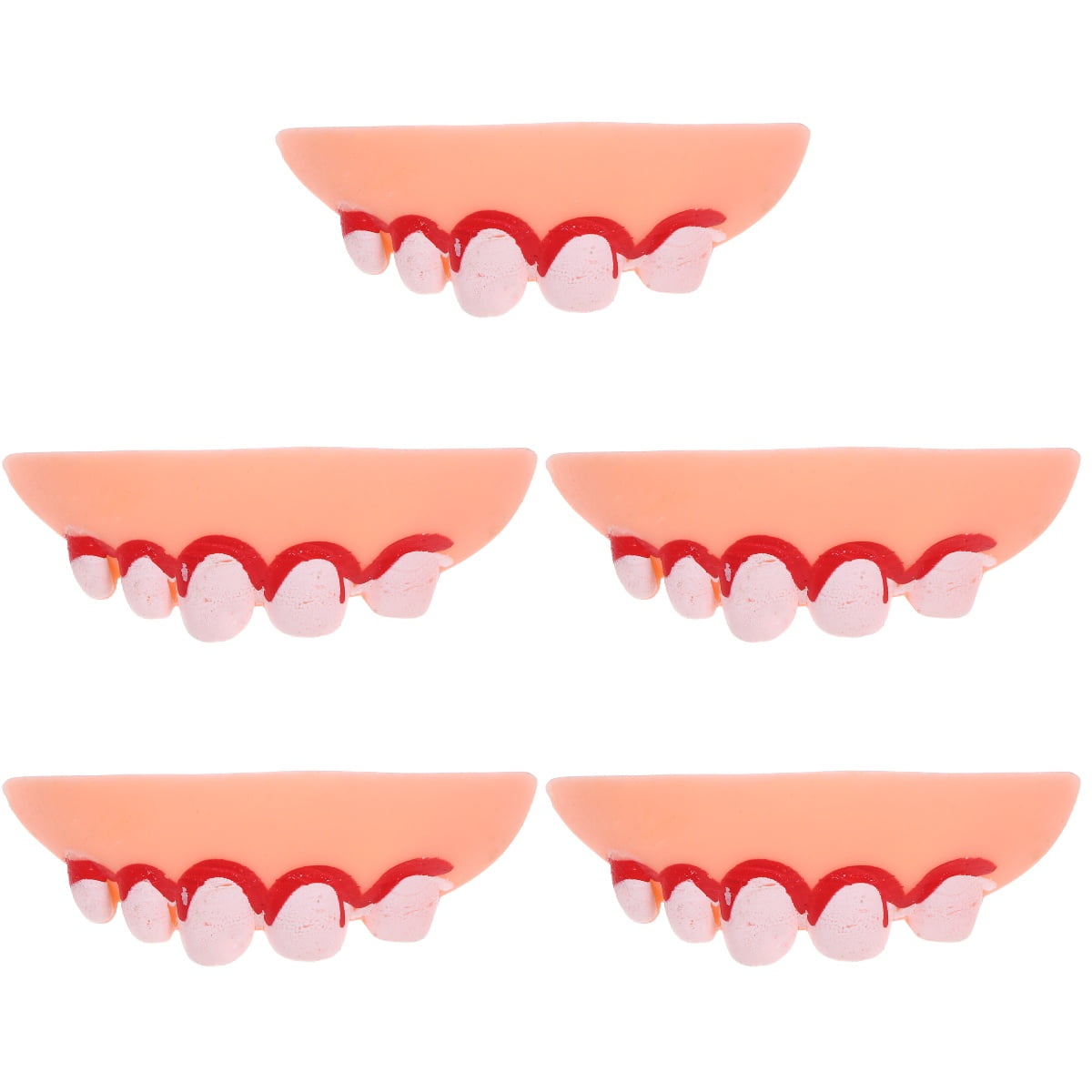 HOMEMAXS 5pcs Fake Teeth Model Horror Fake Teeth Prop Halloween Cosplay ...