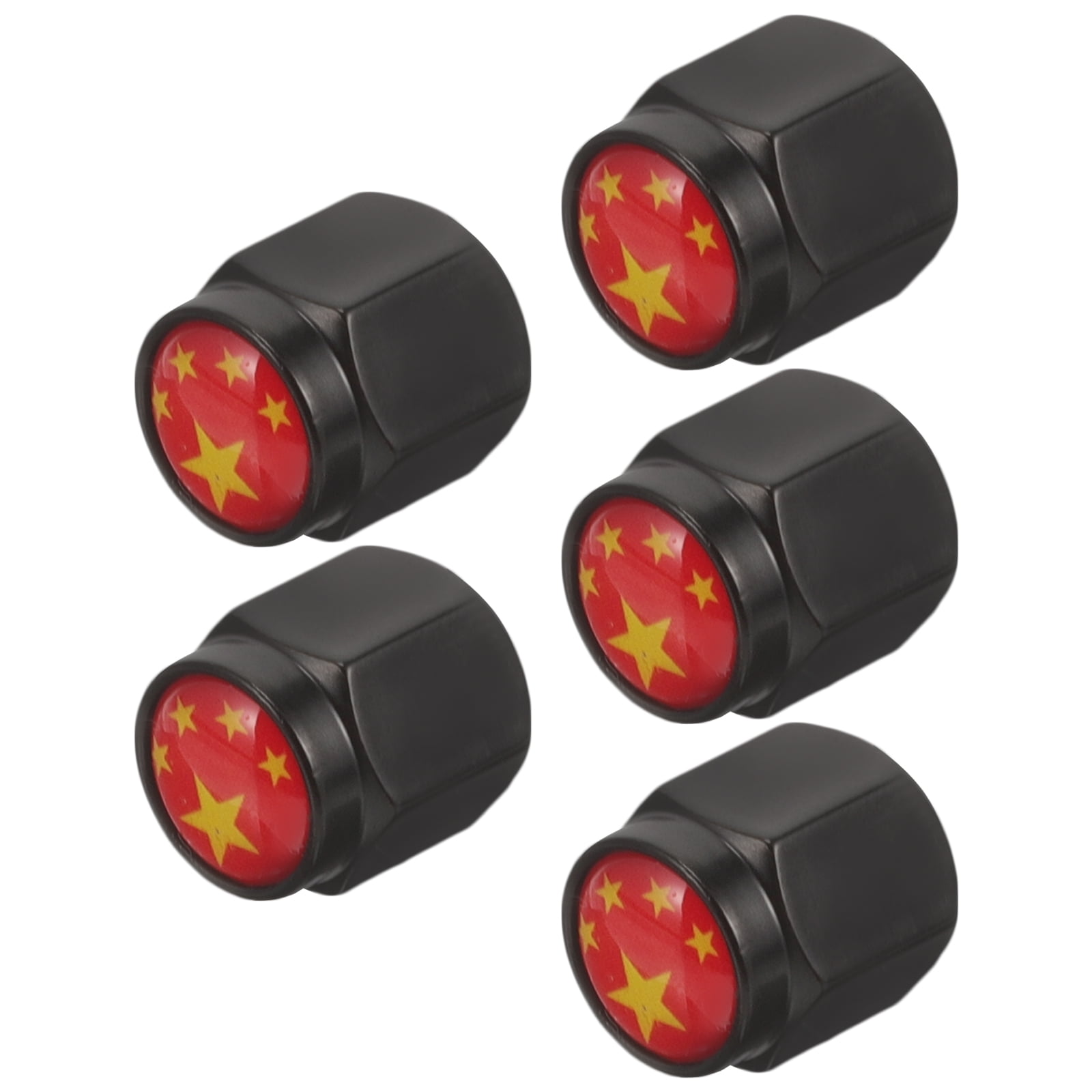 HOMEMAXS 5pcs Flag Valve Stem Cap Car Valve Cap Car Decoration Valve ...