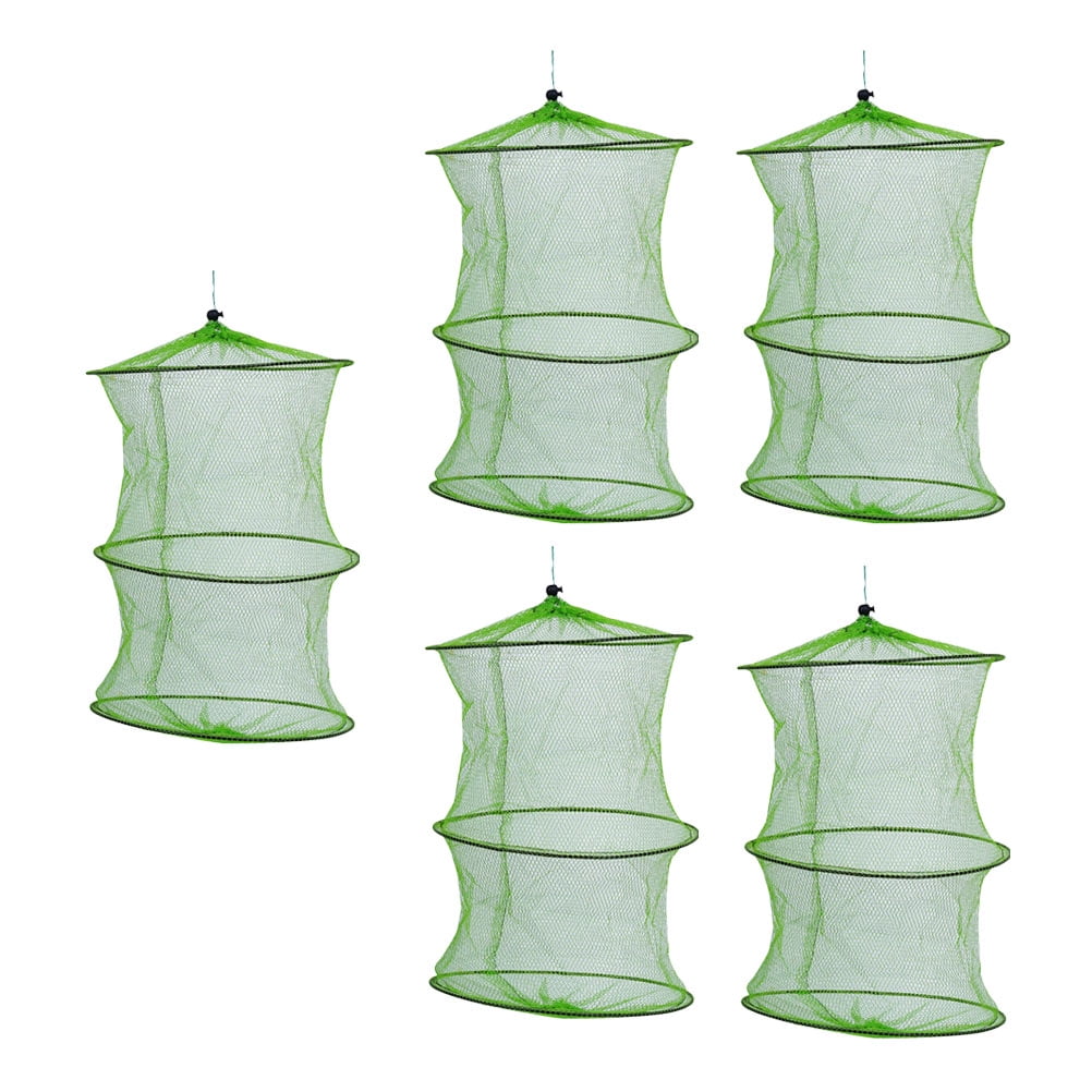 HOMEMAXS 5pcs Foldable Bait Mesh Trap Nets Portable Fishing Landing ...
