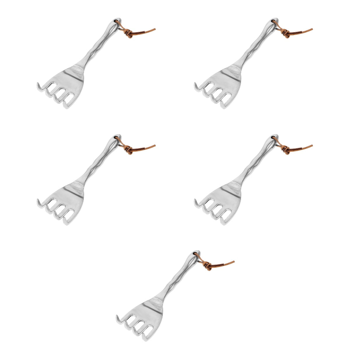 HOMEMAXS 5pcs Garden Hand Rake Gardening Leaf Rake Metal Rake Portable ...