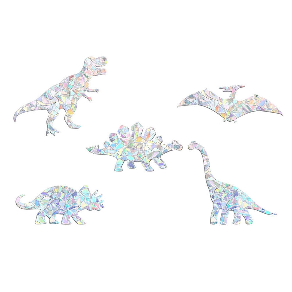 HOMEMAXS 5pcs Indoor Dinosaurs Stickers Unique Refraction Window Decals ...