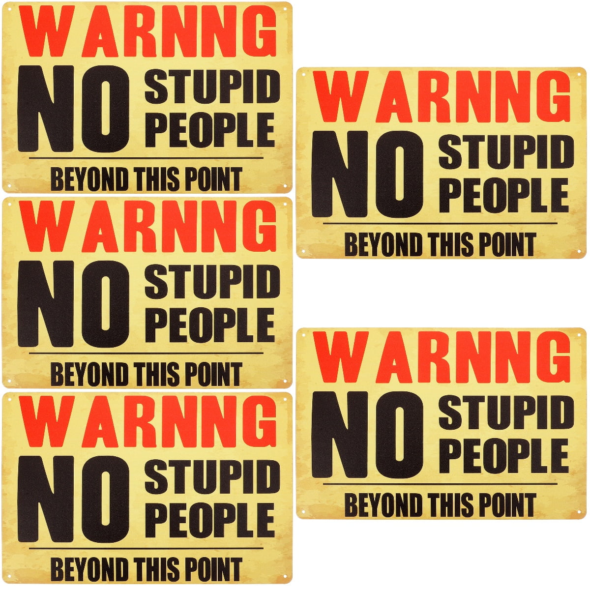 HOMEMAXS 5pcs Iron Private Property Sign Iron Rustic Outdoor Backyard ...