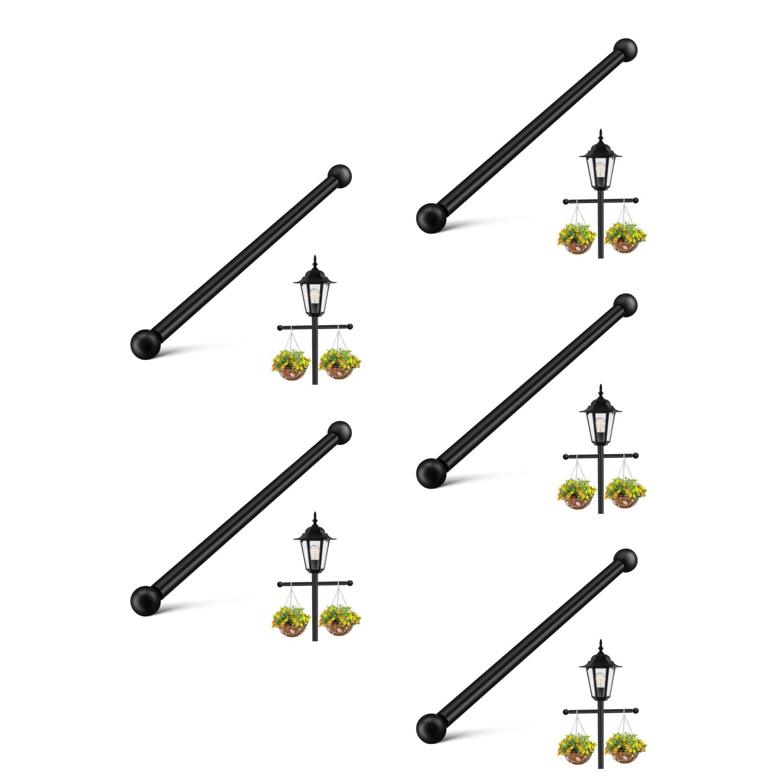 HOMEMAXS 5pcs Lamp Post Cross Arm Rest Handle, 22in Galvanized Metal ...