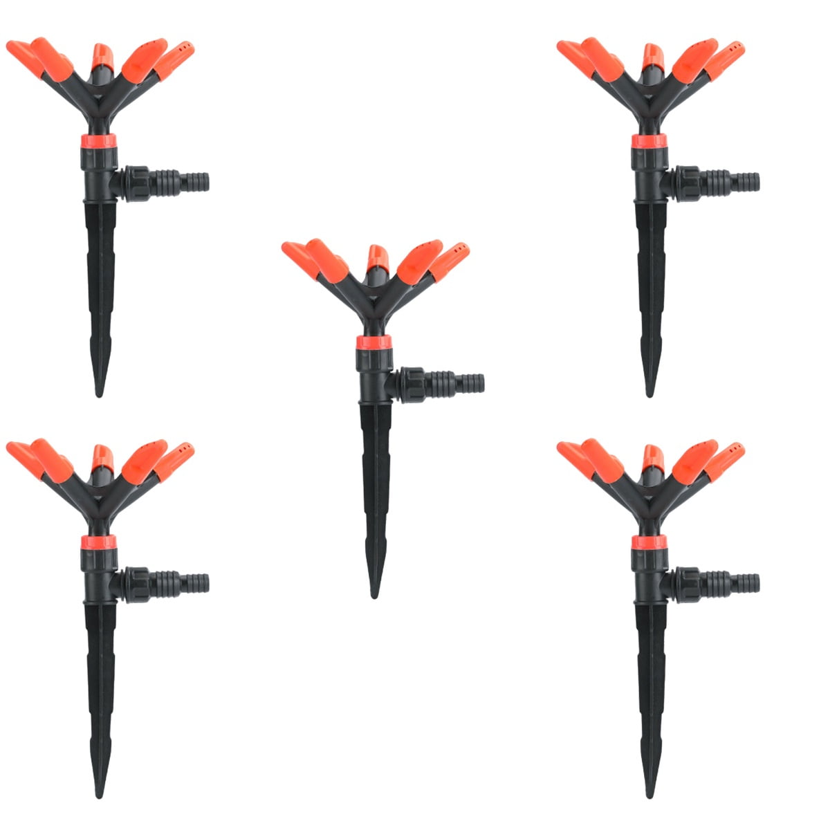 HOMEMAXS 5pcs Lawn Sprinkler 360 Degree Automatic Rotating Garden ...