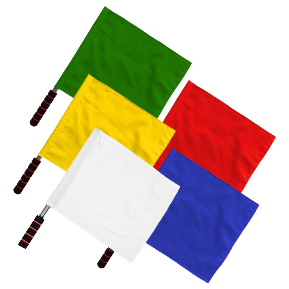 HOMEMAXS 5pcs Multi-function Field Events Referee Flags Handheld Racing Flags Road Signal Flags ...