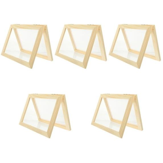 HOMEMAXS 5pcs Paper Making Mold Paper Making Screen Wooden Paper Making ...