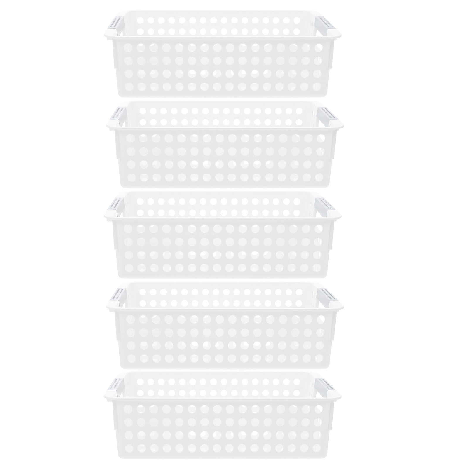 5pcs Plastic Hollow Storage Baskets Home Storage Baskets Storage ...