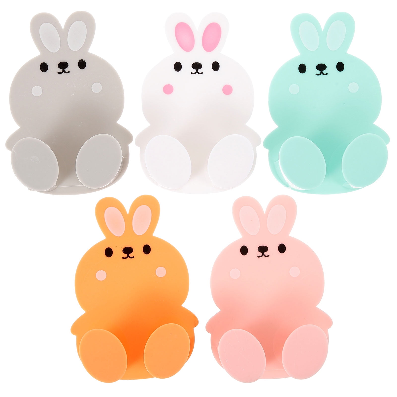 HOMEMAXS 5pcs Plug Holder Cartoon Power Plug Hook Wall Adhesive Charger ...