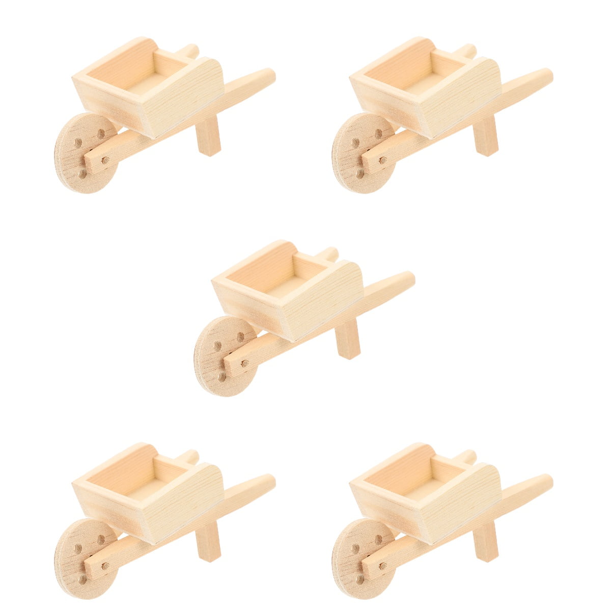 HOMEMAXS 5pcs Pretend Farm Wheelbarrow Model Small Farm Cart Model Tiny ...
