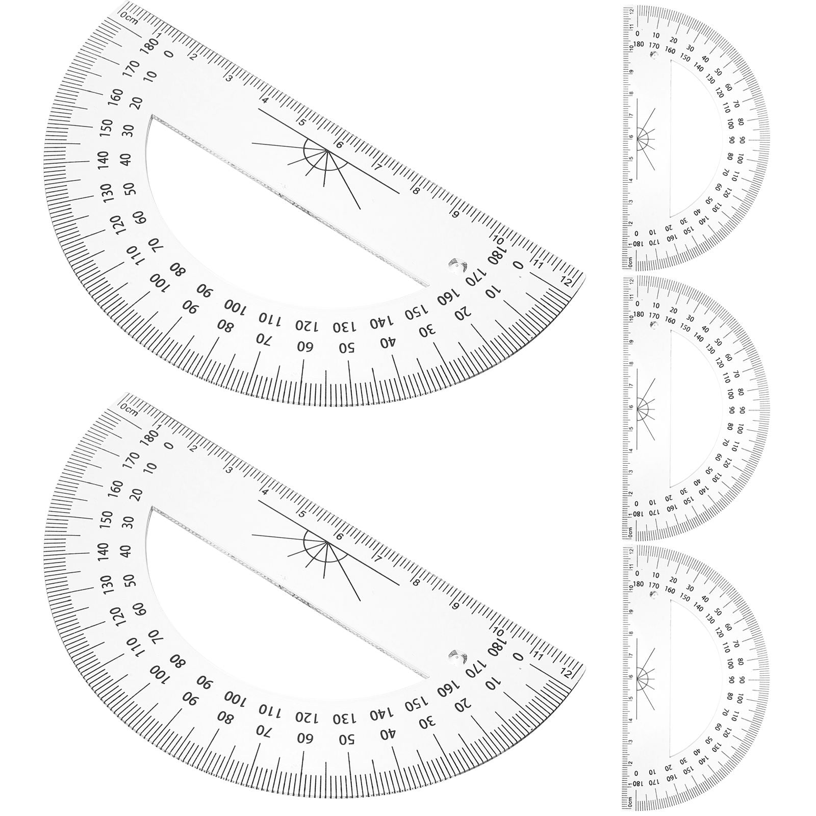 HOMEMAXS 5pcs Protractor Math Protractor Angle Measurement Tool ...