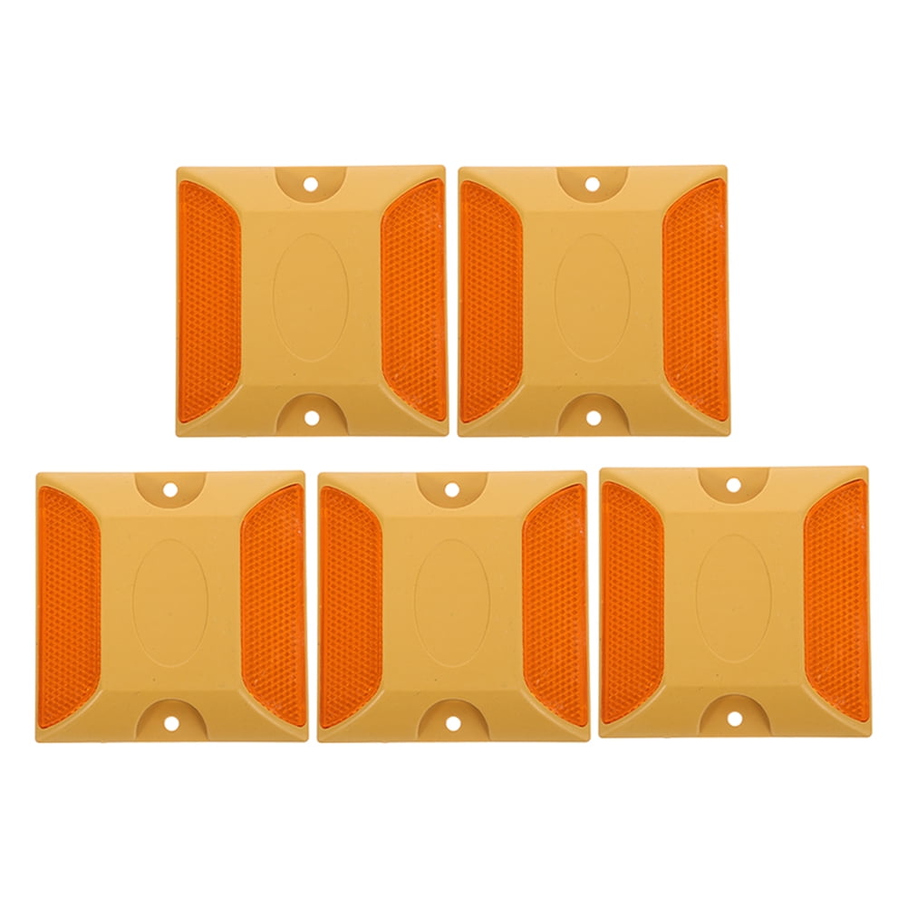 5pcs Reflective Road Markers Plastic Road Studs With Raised Design ...