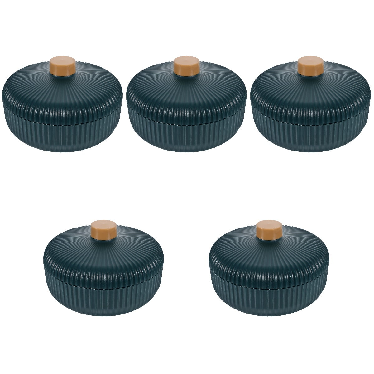 HOMEMAXS 5pcs Round Dried Fruit Container Household 3-compartments ...