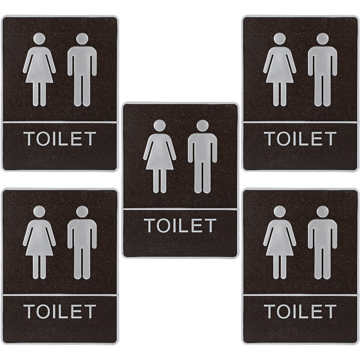 HOMEMAXS 5pcs Self-adhesive Bathroom Sign Men Women Restroom ...