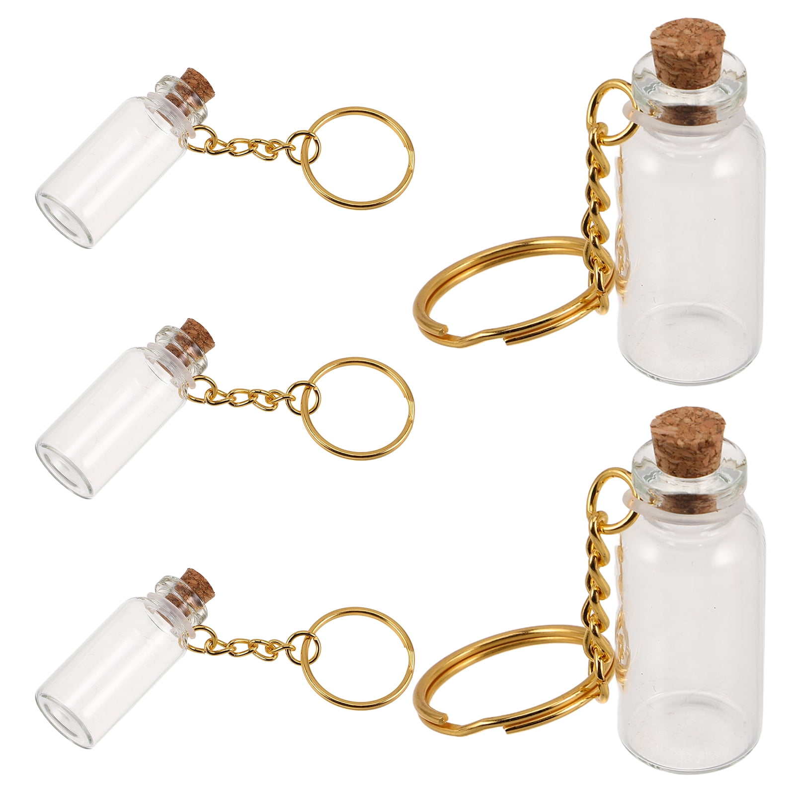 HOMEMAXS 5pcs Small Glass Bottles With Cork Lids Miniature Glass ...