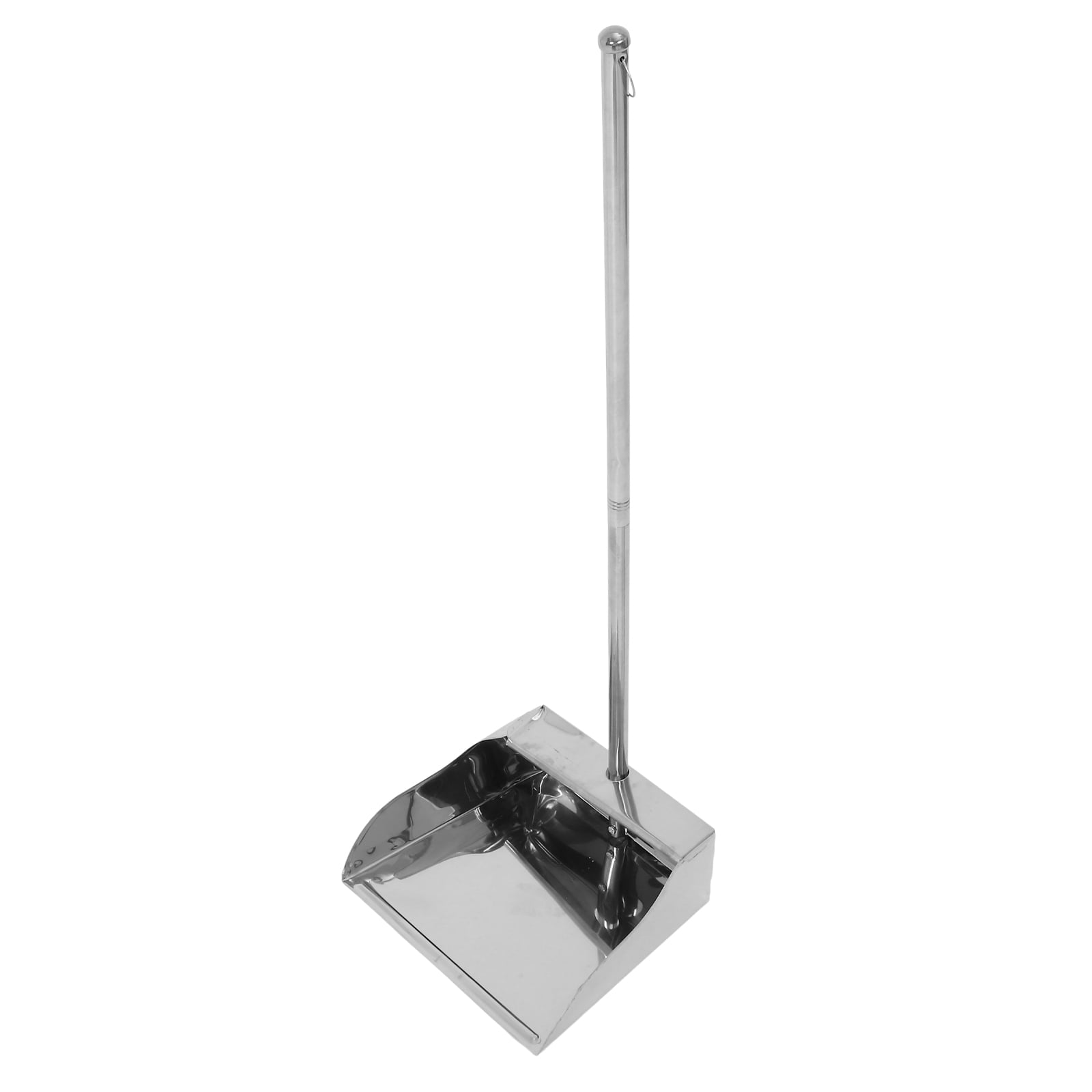 HOMEMAXS 5pcs Stainless Steel Dustpan Long Handled Pan Metal Upright Dustpan Heavy Duty Stand ...
