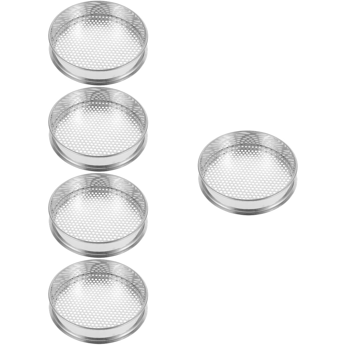 HOMEMAXS 5pcs Stainless Steel Round Soil Grading Sieve Mesh Soil ...