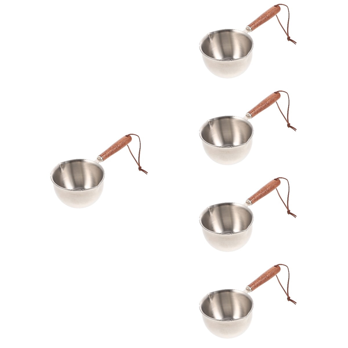 HOMEMAXS 5pcs Stainless Steel Small Saucepan Water Boiling Pot with 2 ...