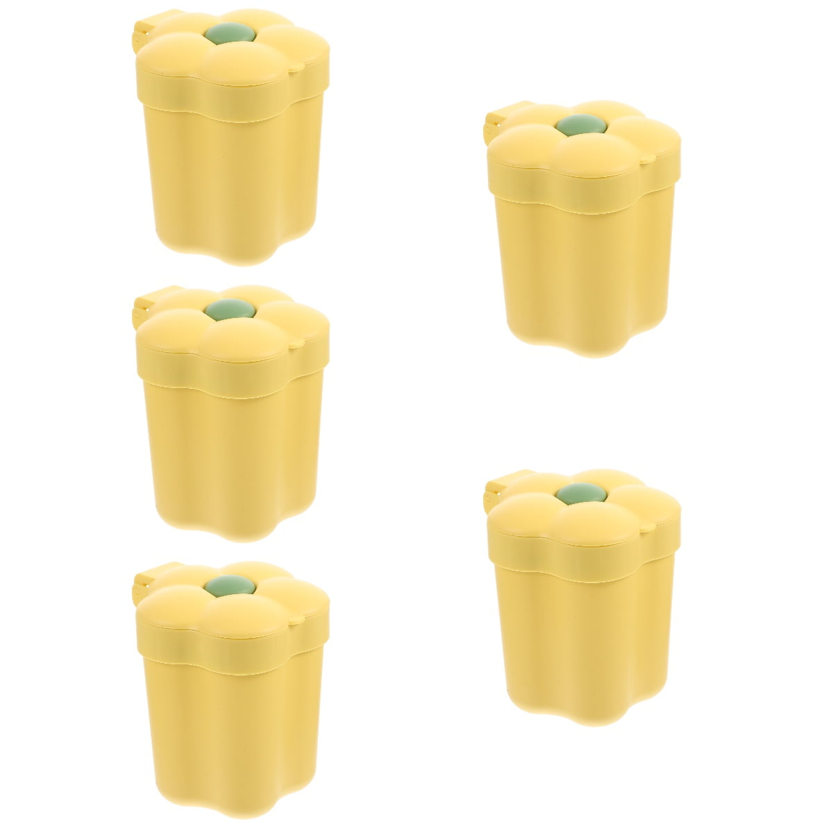 HOMEMAXS 5pcs Table Trash Can Desktop Flower Shaped Waste Bin Cartoon ...