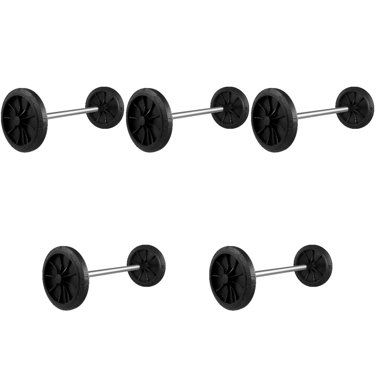 HOMEMAXS 5pcs Trash Can Wheels Garbage Bin Wheel and Shaft Rod 48cm ...