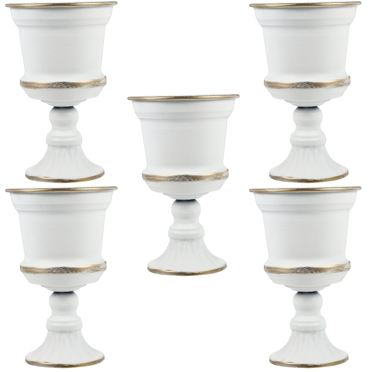 5pcs Urn Planter Roman Column Planter Metal Flower Vase Wedding ...