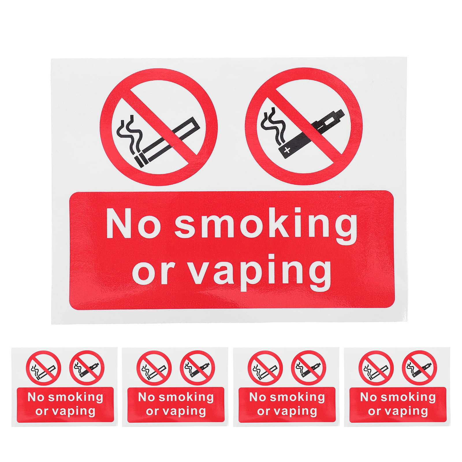 HOMEMAXS 5pcs Waterproof No Smoking Signs For Office Adhesive No ...