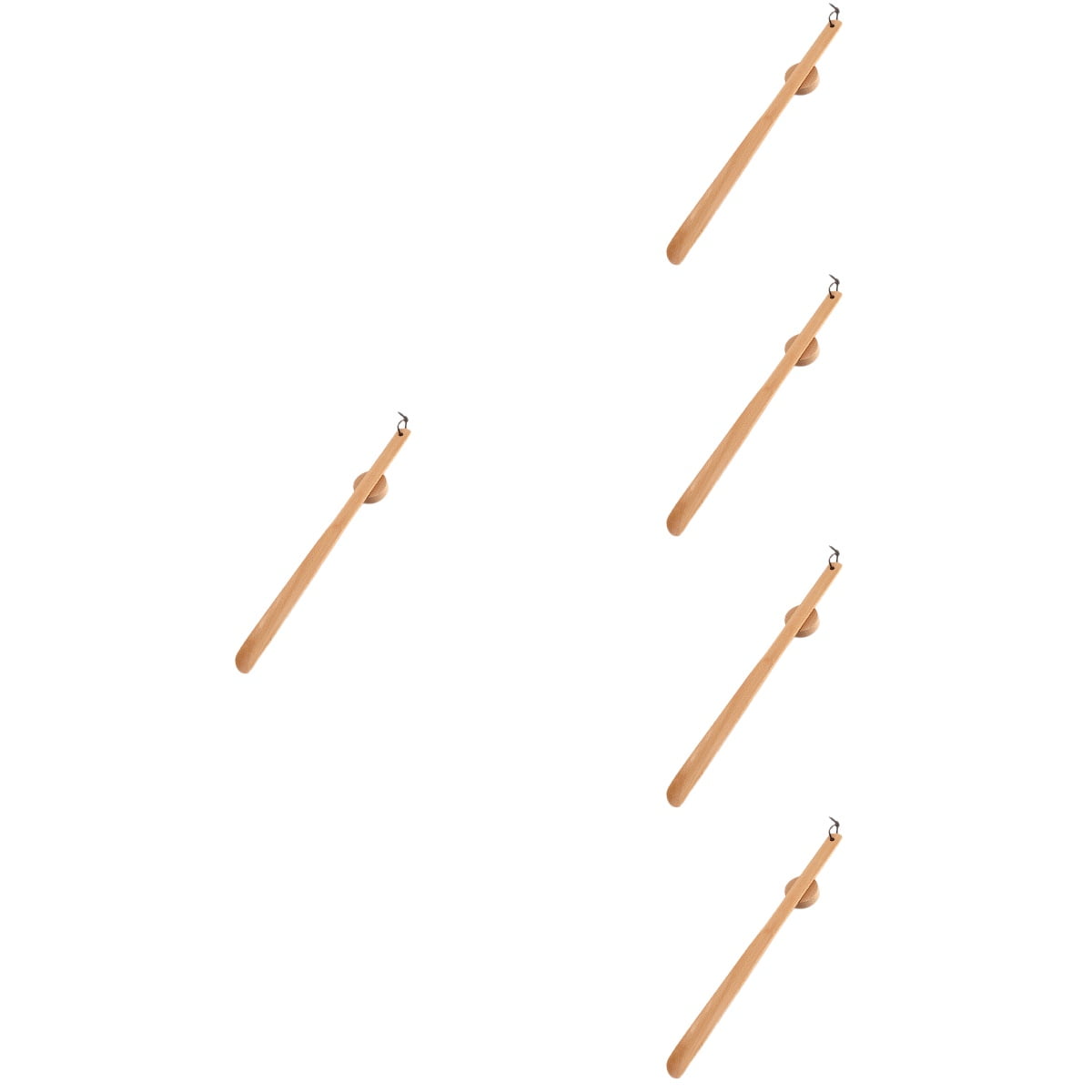 HOMEMAXS 5pcs Wooden Shoe Horn Shoe Wearing Helper Shoe Wearing Assist ...