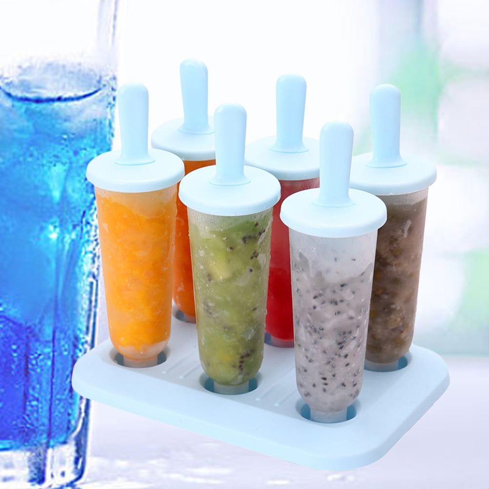 6 Grids Ice Cream Making Tool Popsicle Mold Popsicles Tray Reusable ...