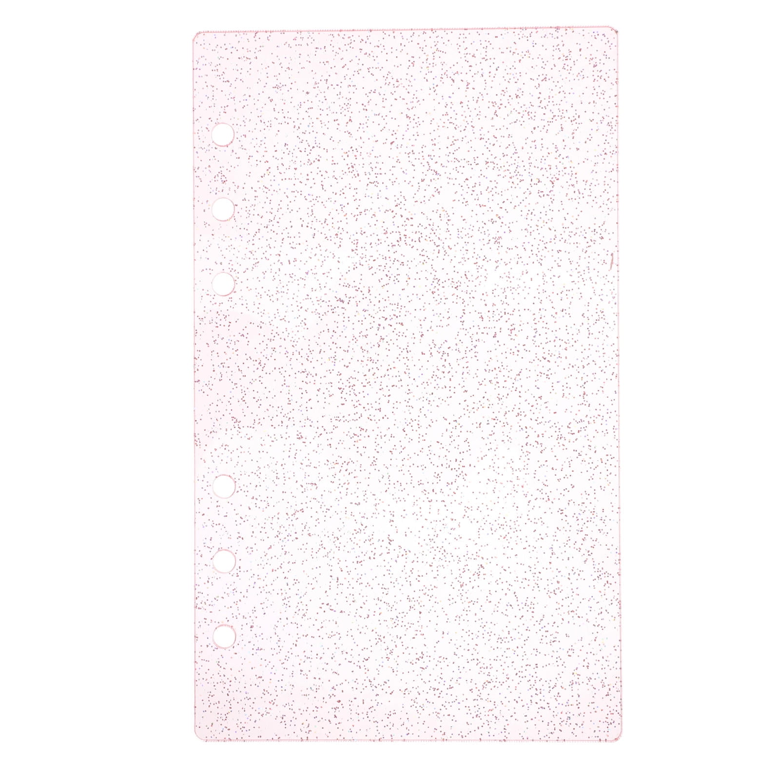 HOMEMAXS 6-Hole Acrylic Binder Cover Glittery Semitransparent Notebook ...
