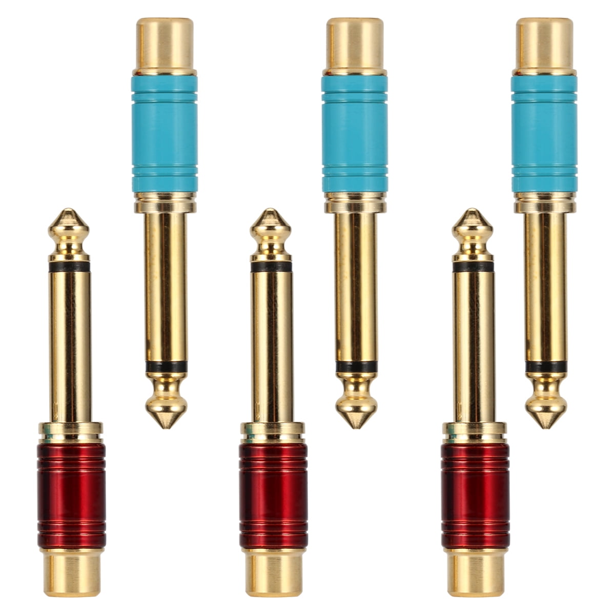 HOMEMAXS 6 PCS Connector Lotus Female Plug Rca Adapter Mono - Walmart.com