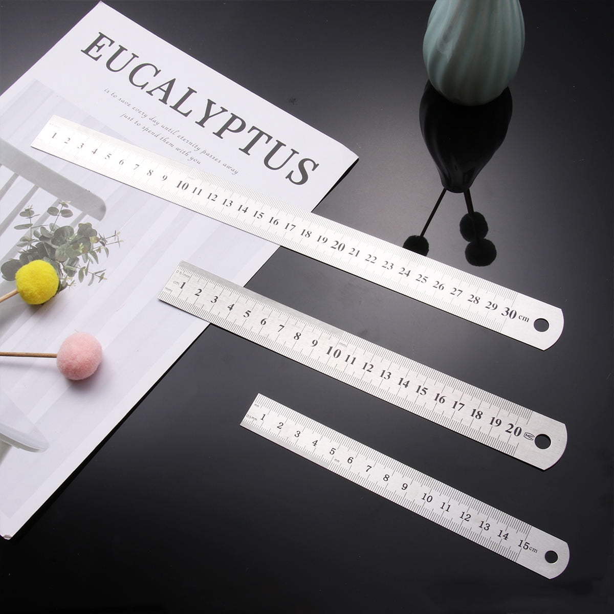 6 PCS Graduated Steel Ruler Precision Compass Engineer Office - Walmart.com