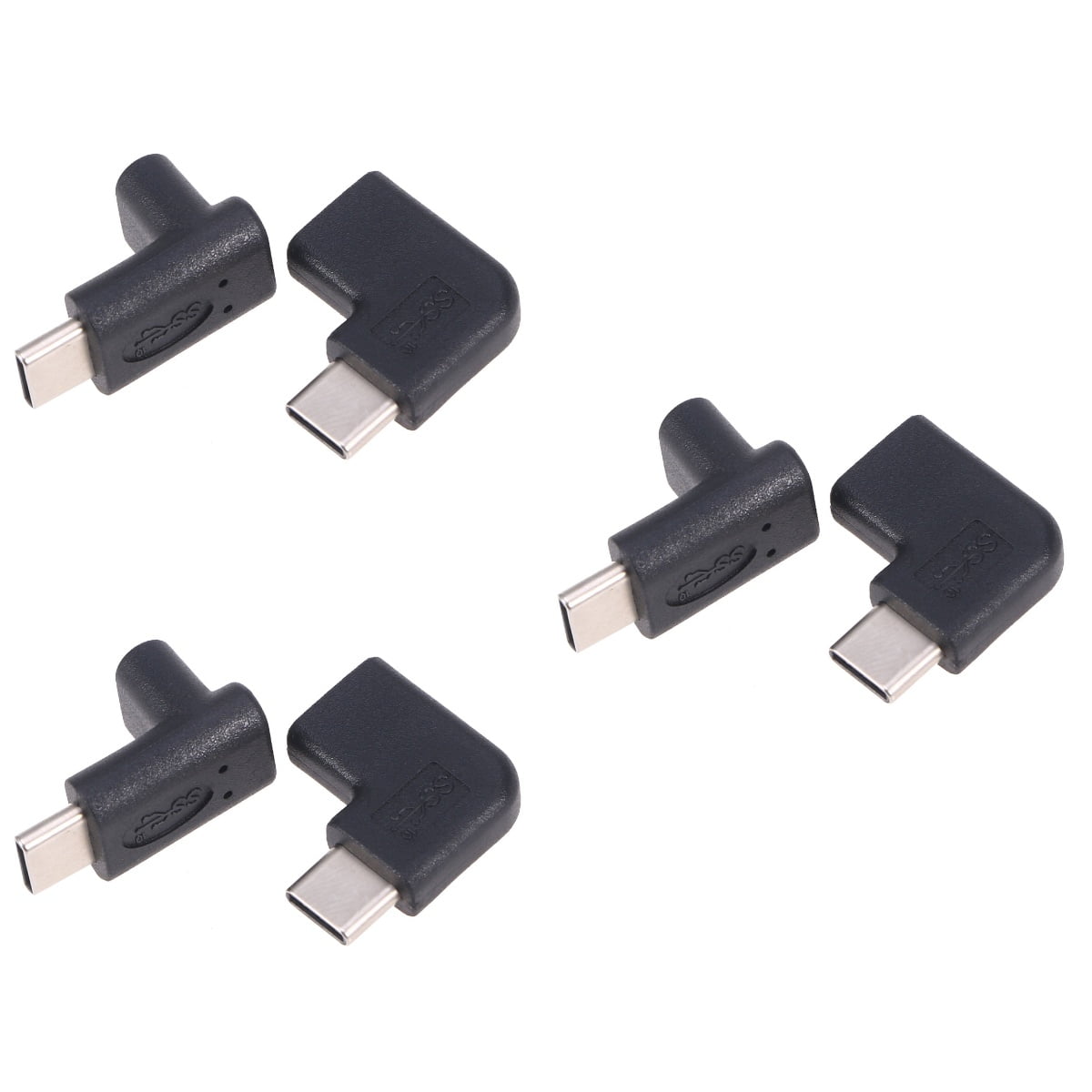 HOMEMAXS 6 PCS Right Angled Type-C Male to Female USB Adapter Converter ...